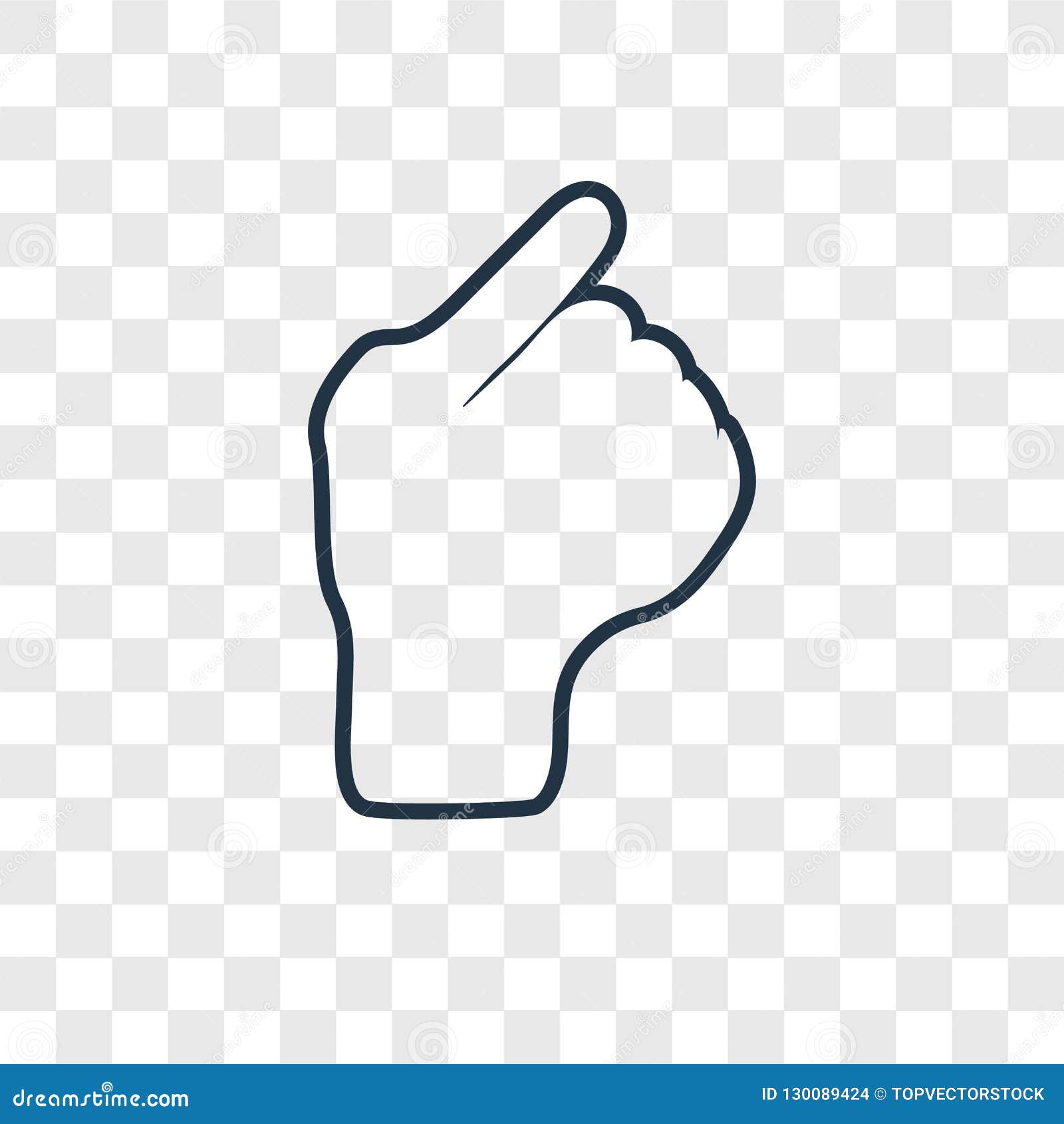 Punch Concept Vector Linear Icon Isolated on Transparent Background ...