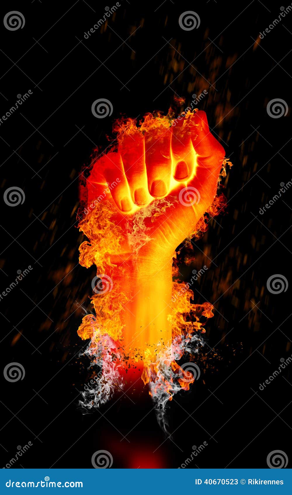Punch of fire stock illustration. Illustration of impact - 40670523
