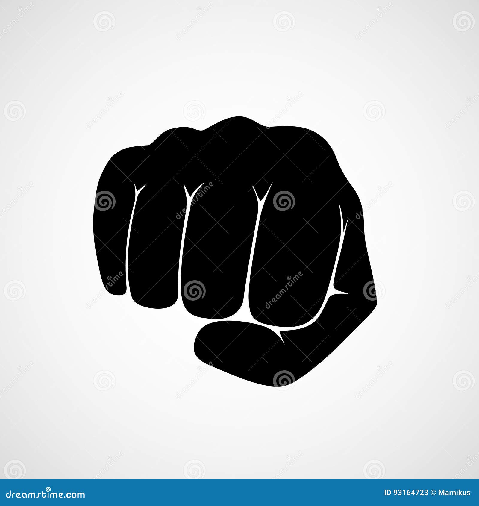 Punch fist vector stock vector. Illustration of finger - 93164723