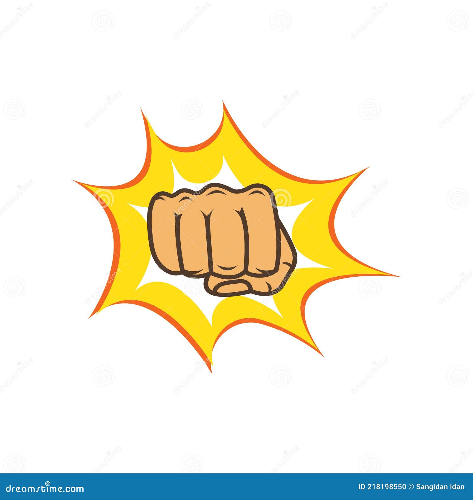 Punch Hand Icon Vector Illustration Design Template Stock Vector ...