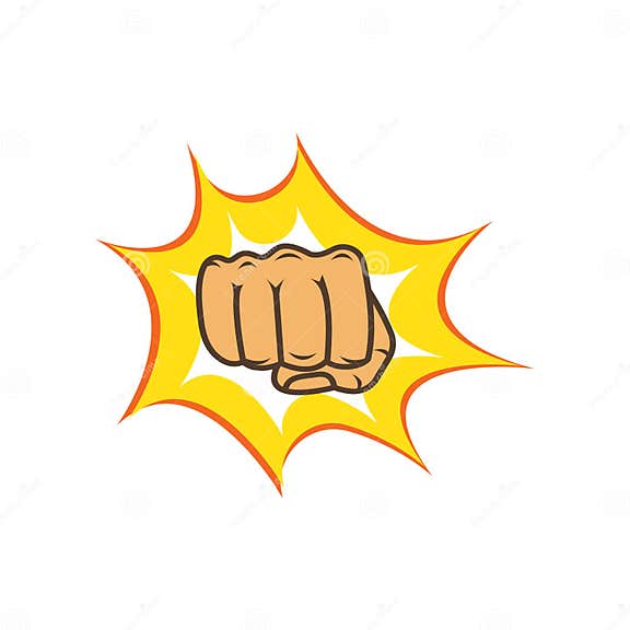 Punch Hand Icon Vector Illustration Design Template Stock Vector ...