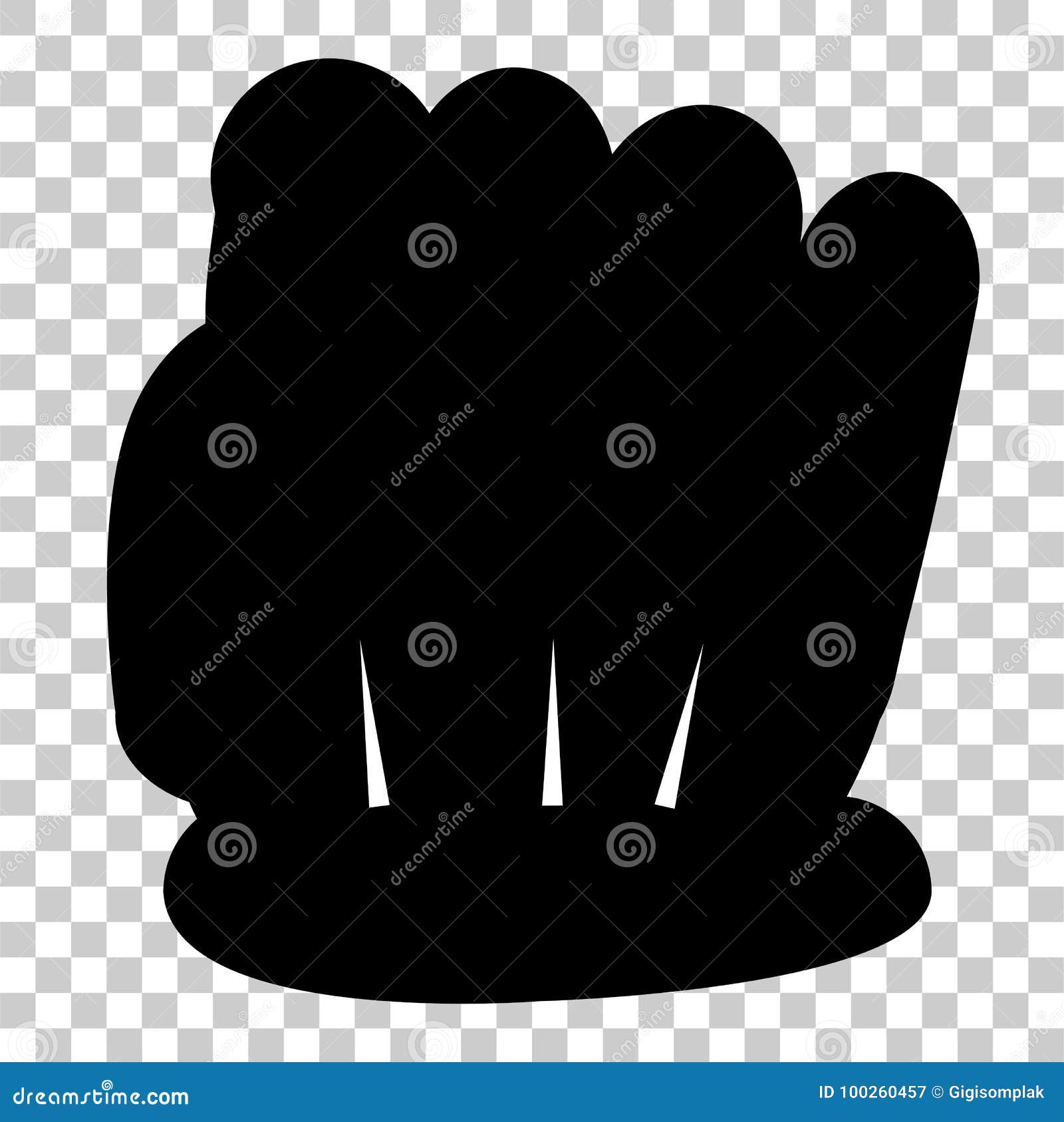 Punch Hand, at Transparent Effect Background Stock Vector ...