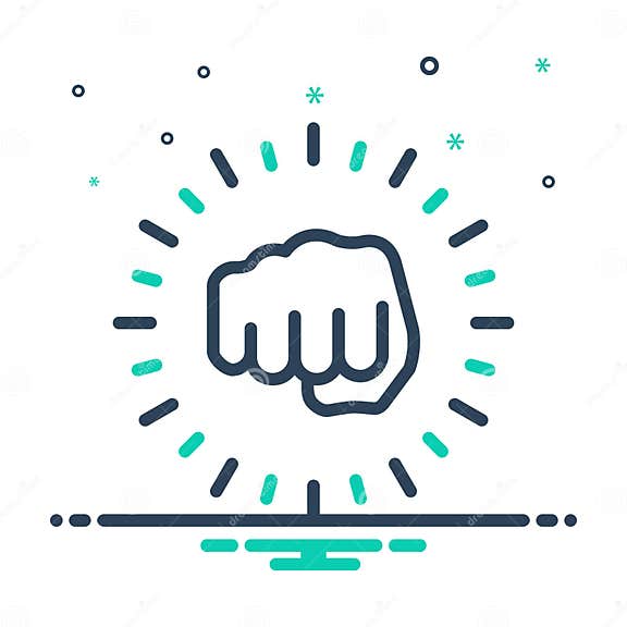 Mix Icon for Punch, Hit and Thump Stock Illustration - Illustration of ...