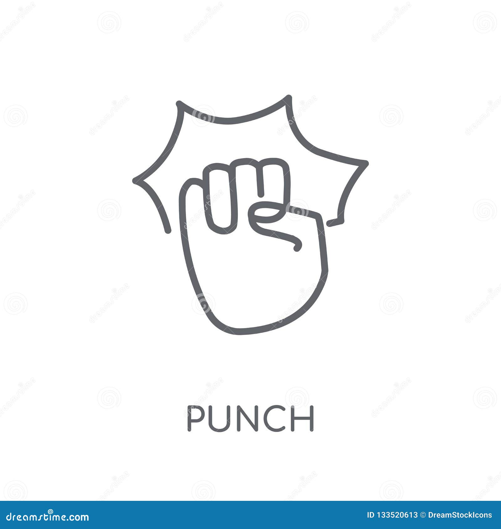Punch Linear Icon. Modern Outline Punch Logo Concept on White Ba Stock ...
