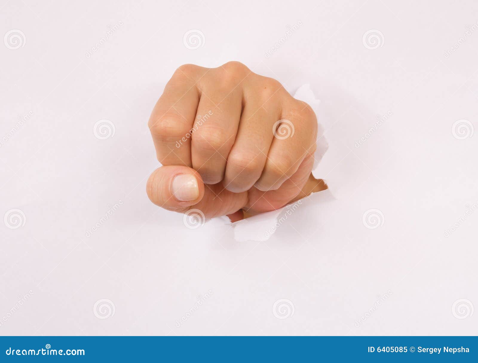 Punch out stock image. Image of tough, fist, paper, scary - 6405085