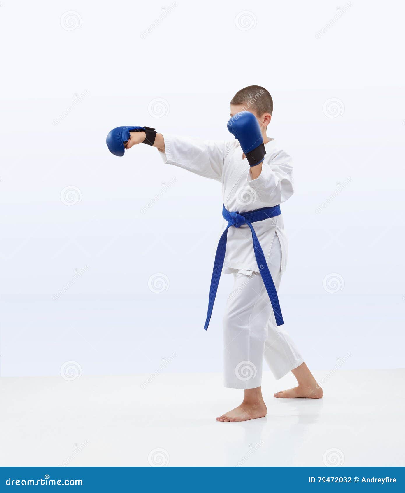 Punch in Perfoming Karateka in Karategi Stock Photo - Image of judo ...