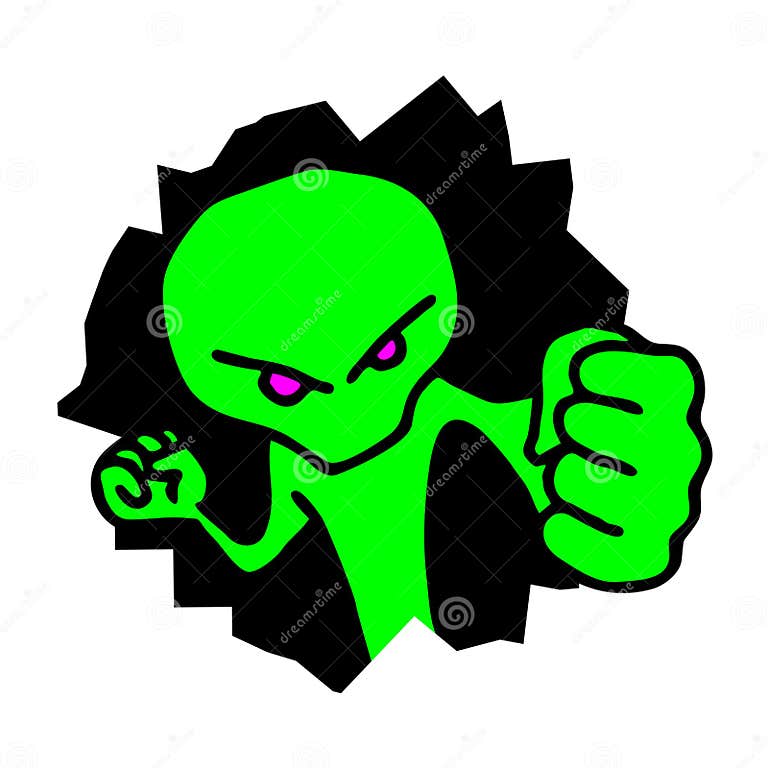 Punch rebel puppet stock vector. Illustration of action - 26394624