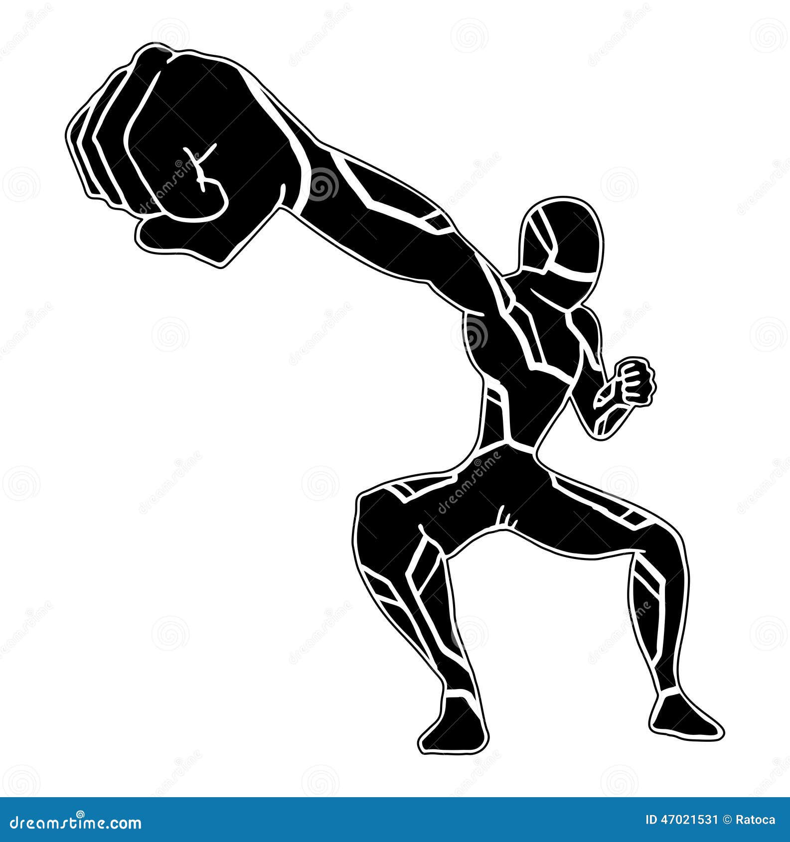 Punch robot stock vector. Illustration of army, battle - 47021531