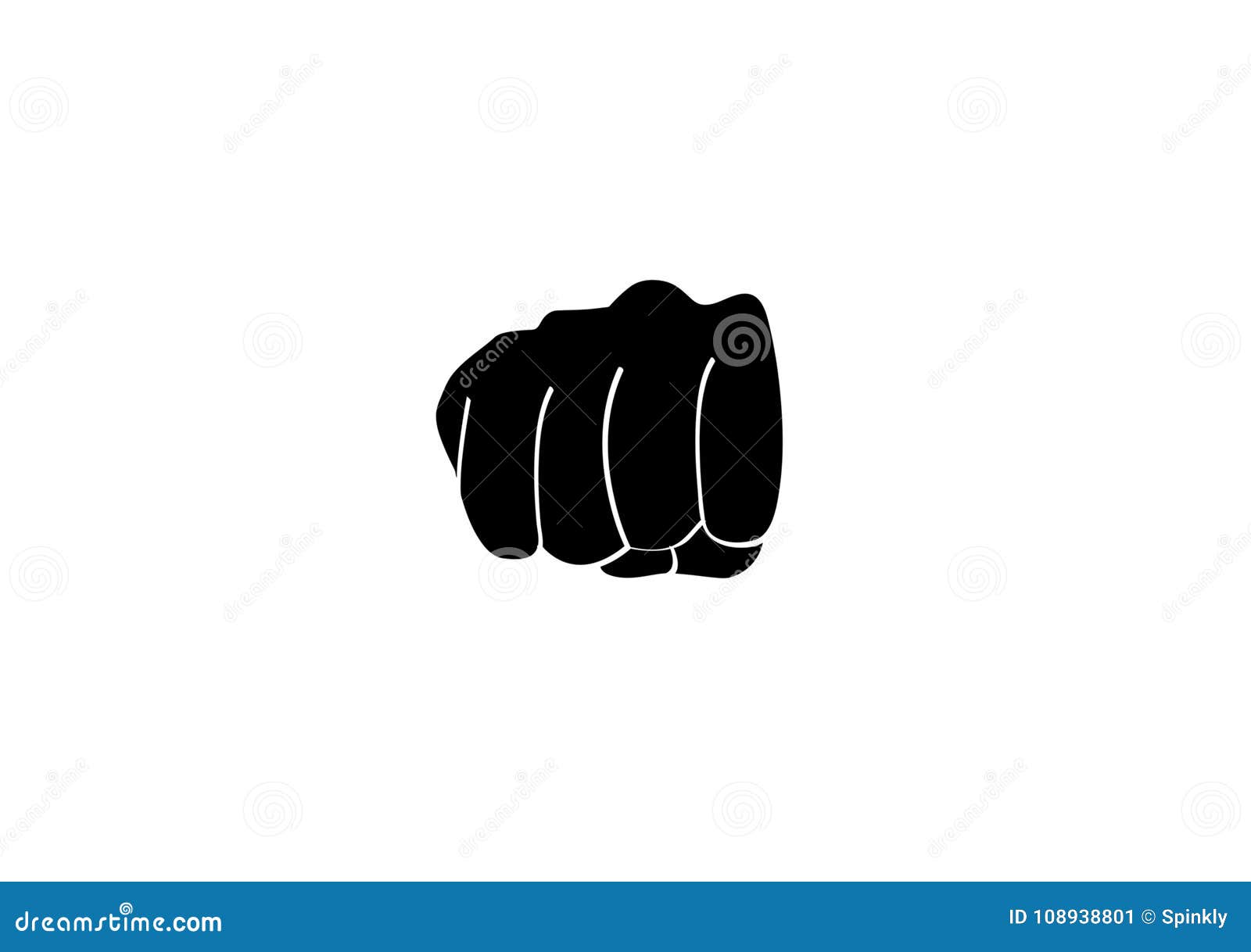 Punch Vector of Black Icon Hand Stock Vector - Illustration of minimal ...