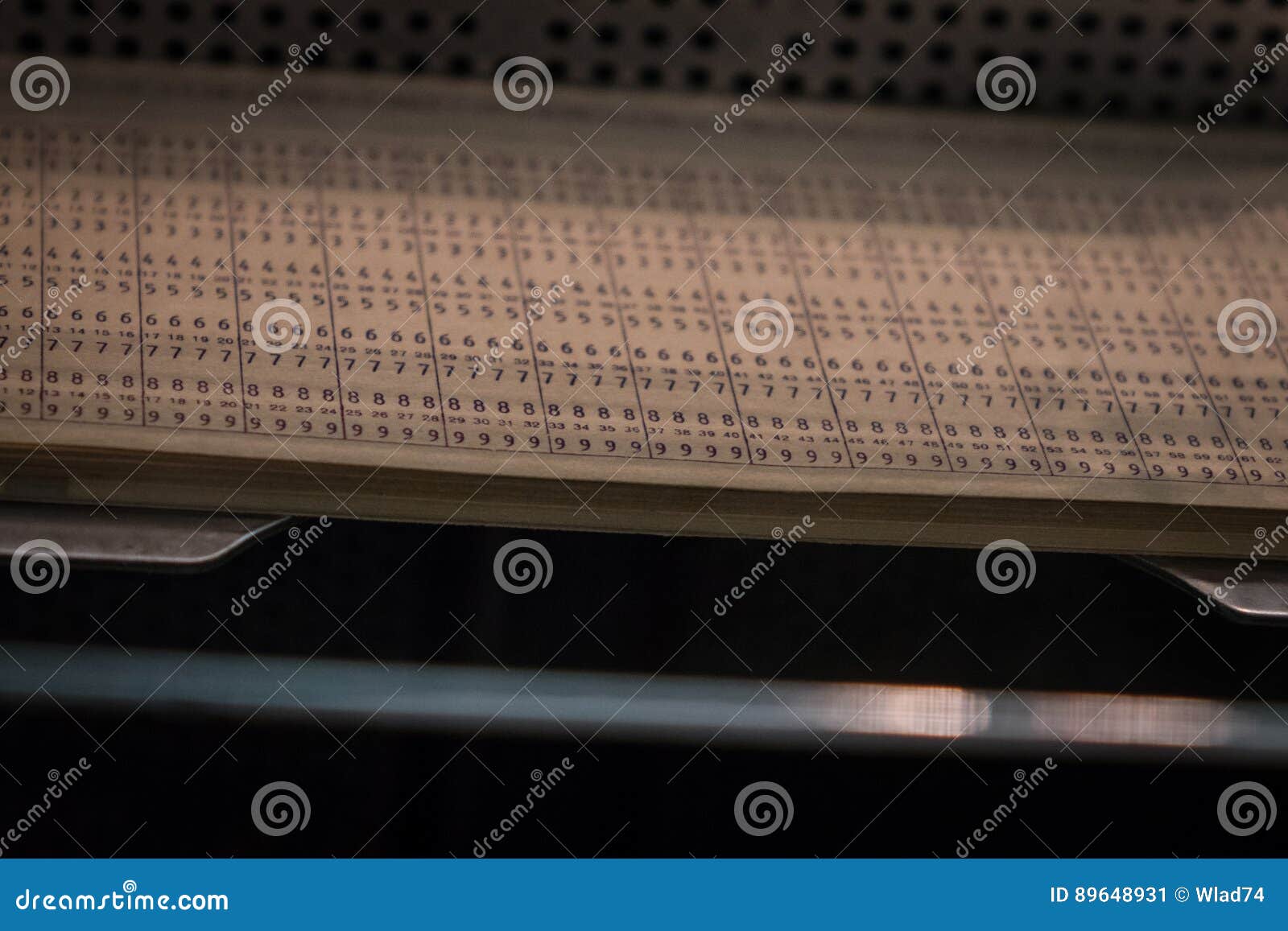 The Punched Card of an Old Device Stock Image - Image of punched ...