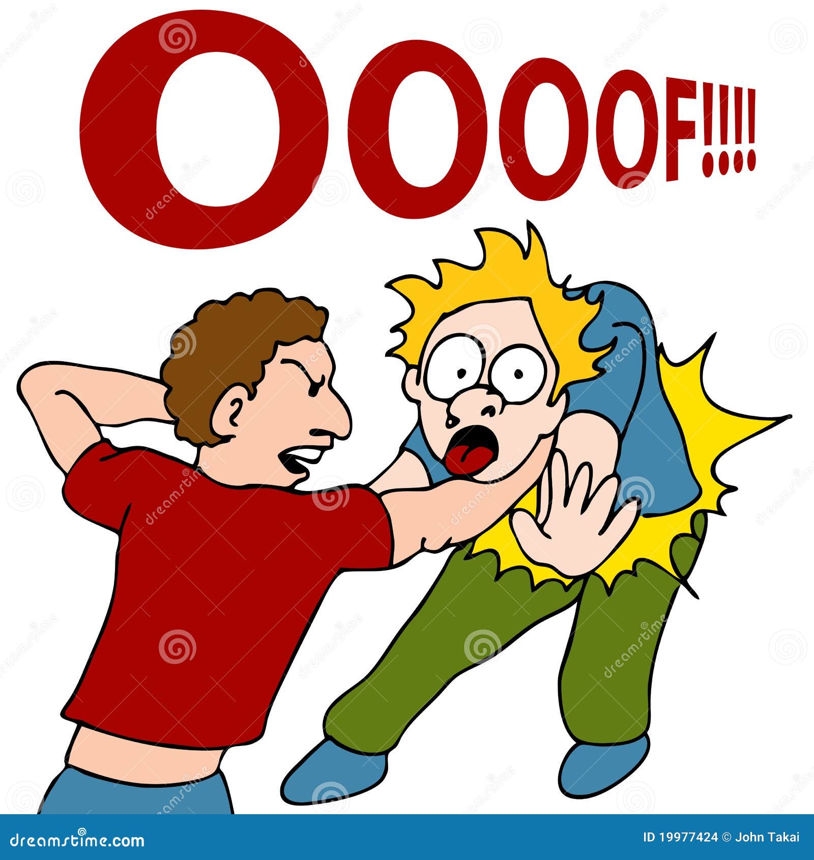 Punched In Stomach Stock Vector Illustration Of Attack 19977424