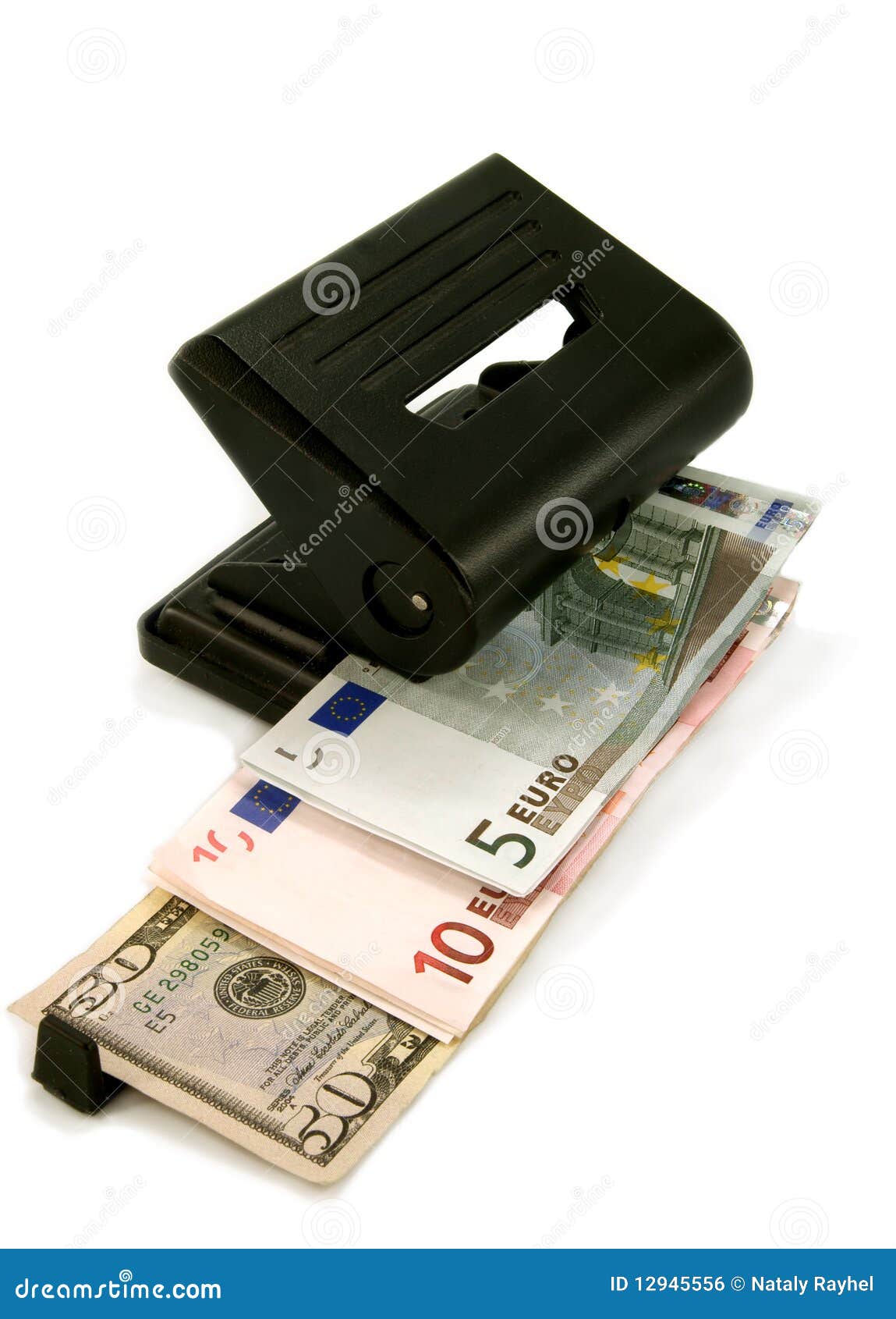 Puncher with money stock photo. Image of puncher, paper - 12945556