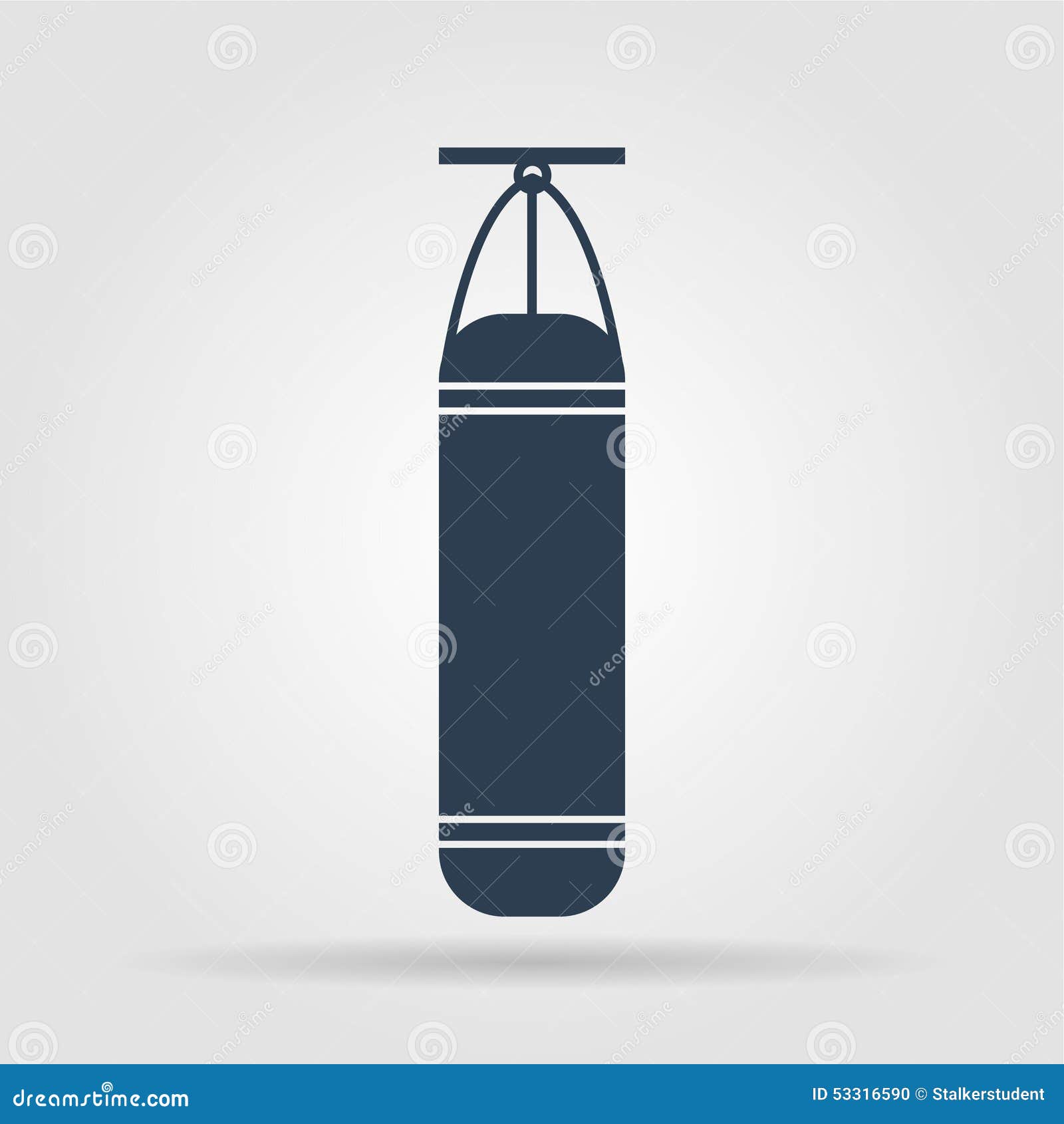 The Punching Bag Icon. Boxing Symbol Stock Vector - Illustration of ...