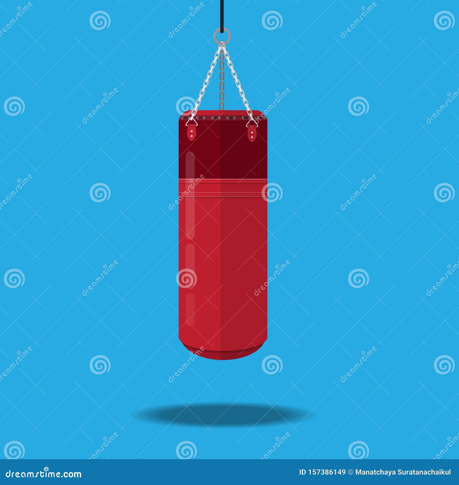 Punching bag vector icon. stock illustration. Illustration of punching ...