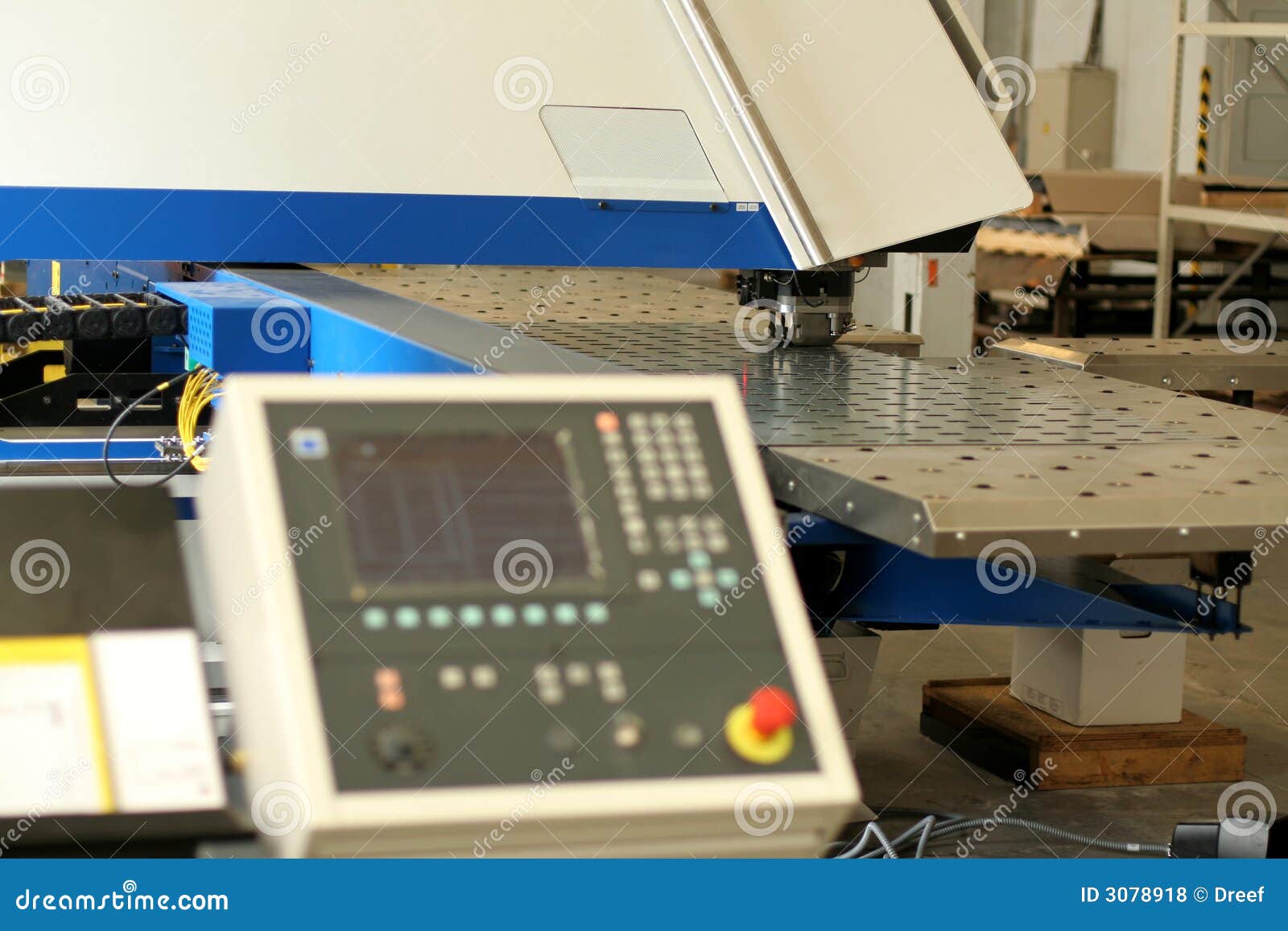 Punching Machine and Work Conv Stock Photo - Image of generation ...