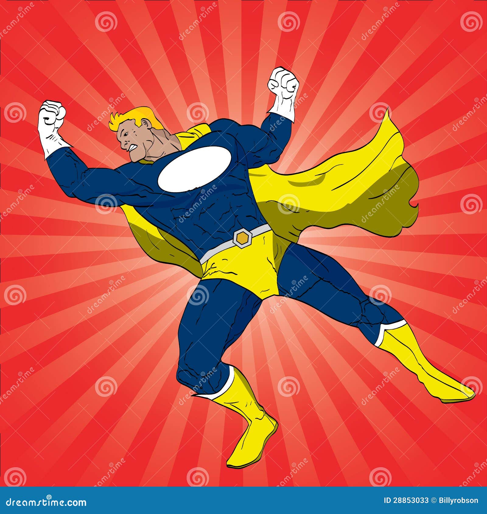 Punching Superhero stock vector. Illustration of kids - 28853033