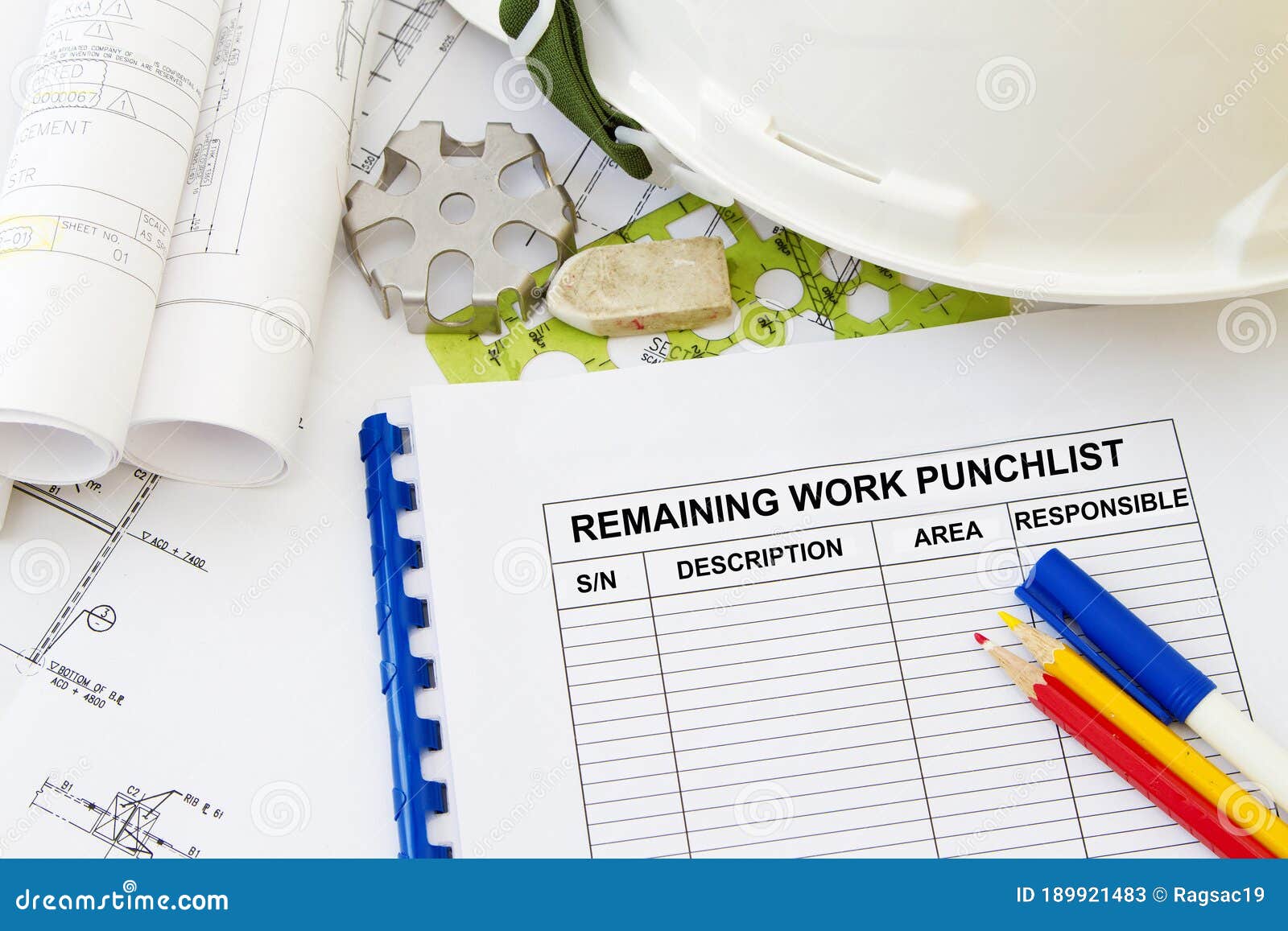 Punchlist- Remaining Work in a Project Stock Image - Image of safety ...