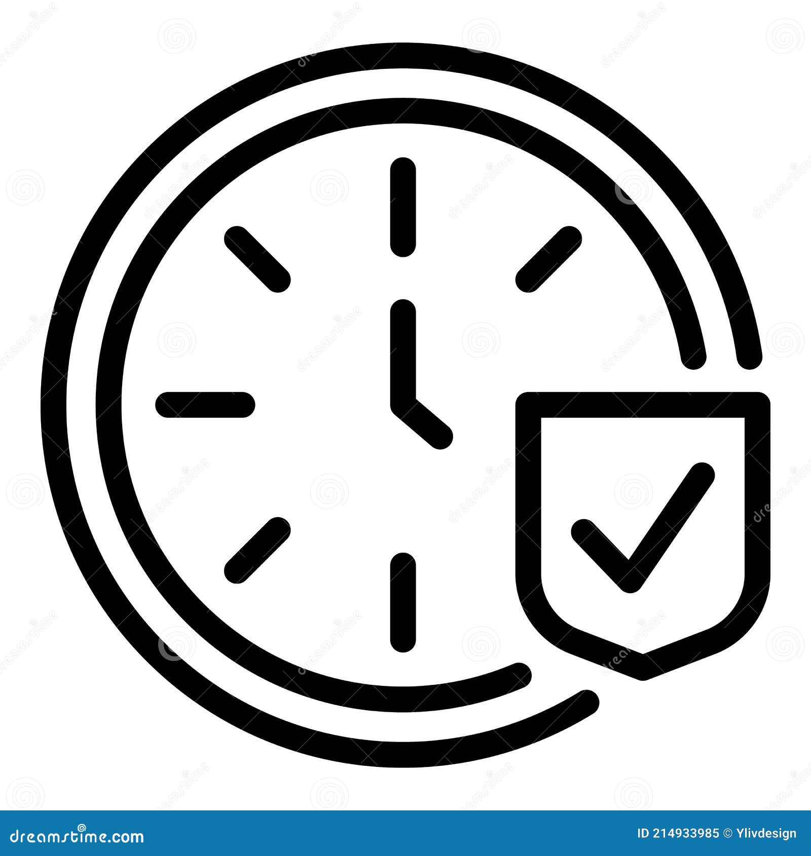 Punctuality Icon, Outline Style Stock Vector - Illustration of success ...