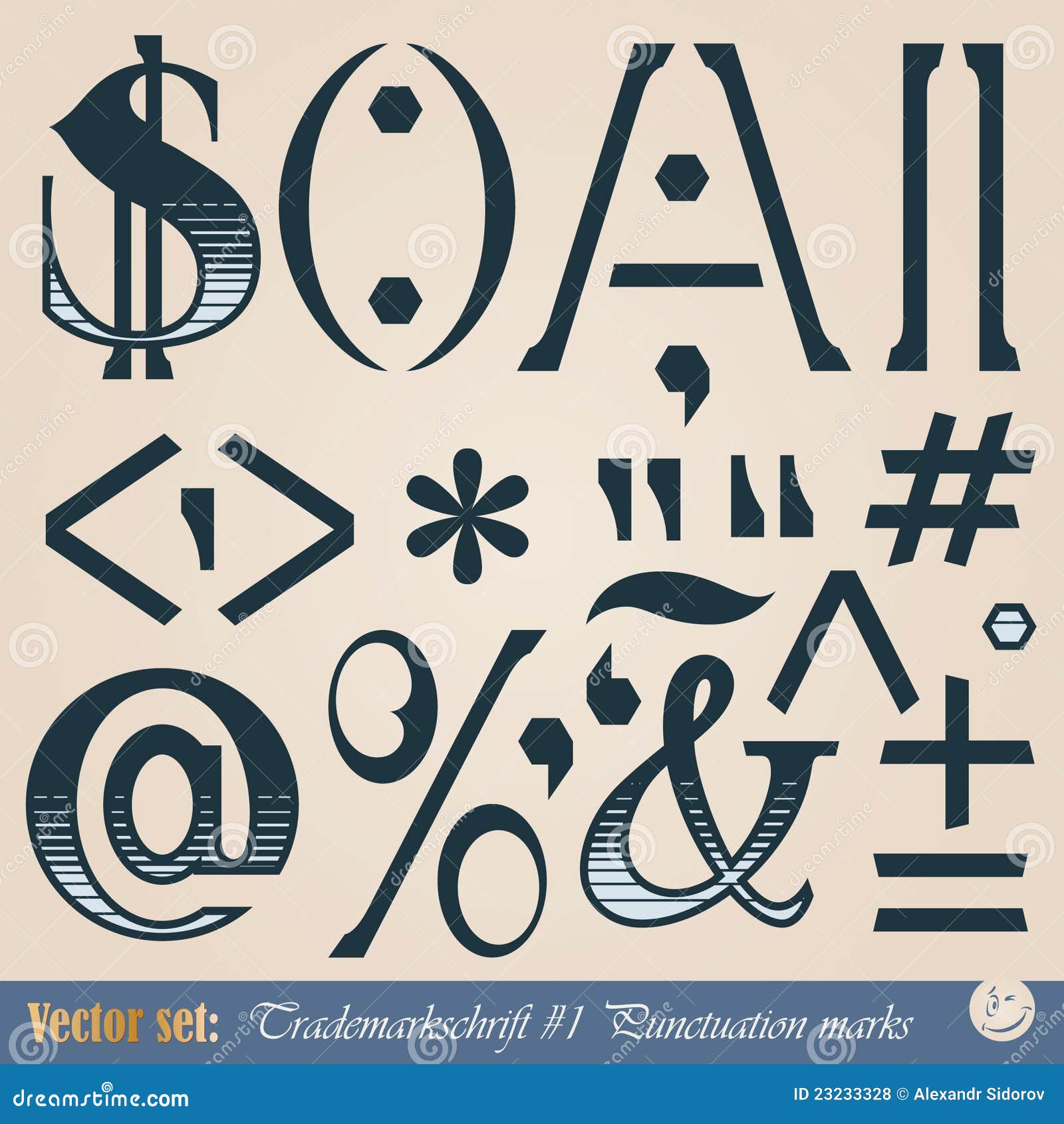 Punctuation of the Alphabet Stock Vector - Illustration of decorative ...