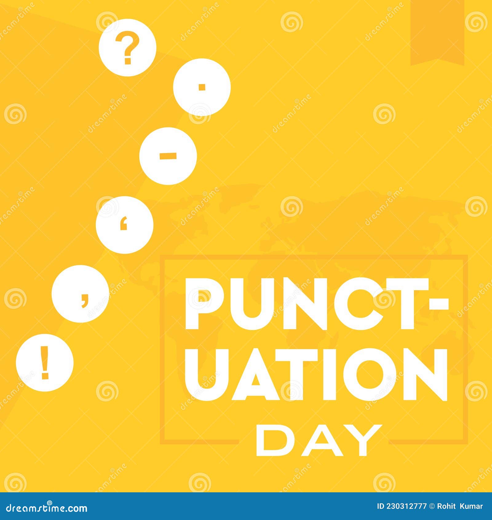 Punctuation Day Poster stock vector. Illustration of banner - 230312777