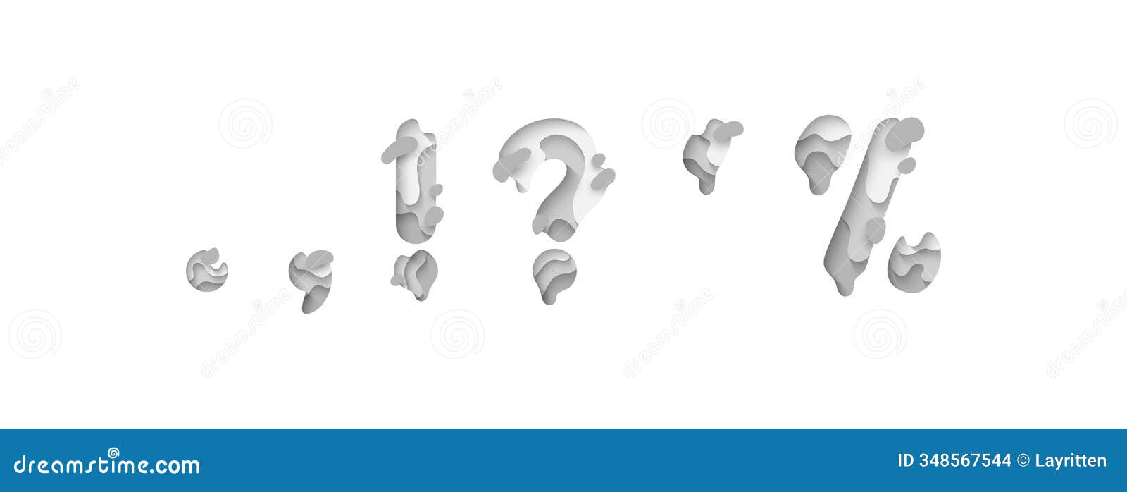 Punctuation Marks Comma Point, An Exclamation And Interrogative, Sing ...