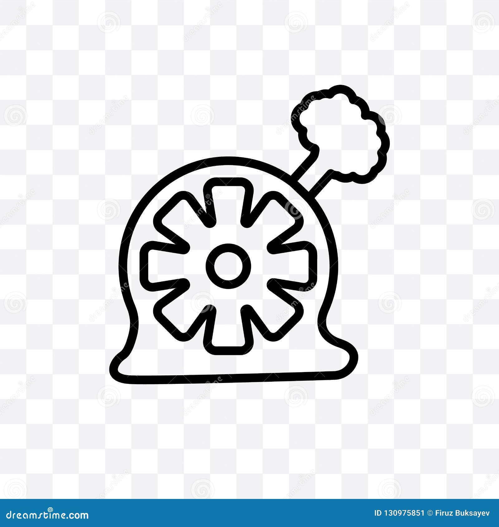 Puncture in a Wheel Vector Linear Icon Isolated on Transparent ...