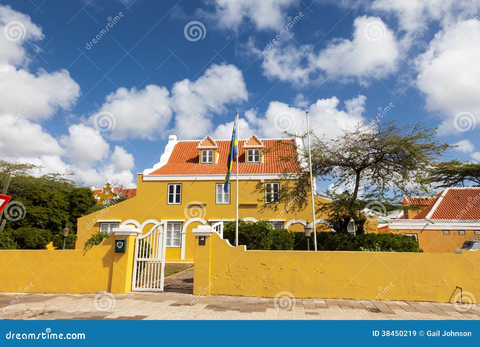Punda old house stock image. Image of historic, netherland - 38450219