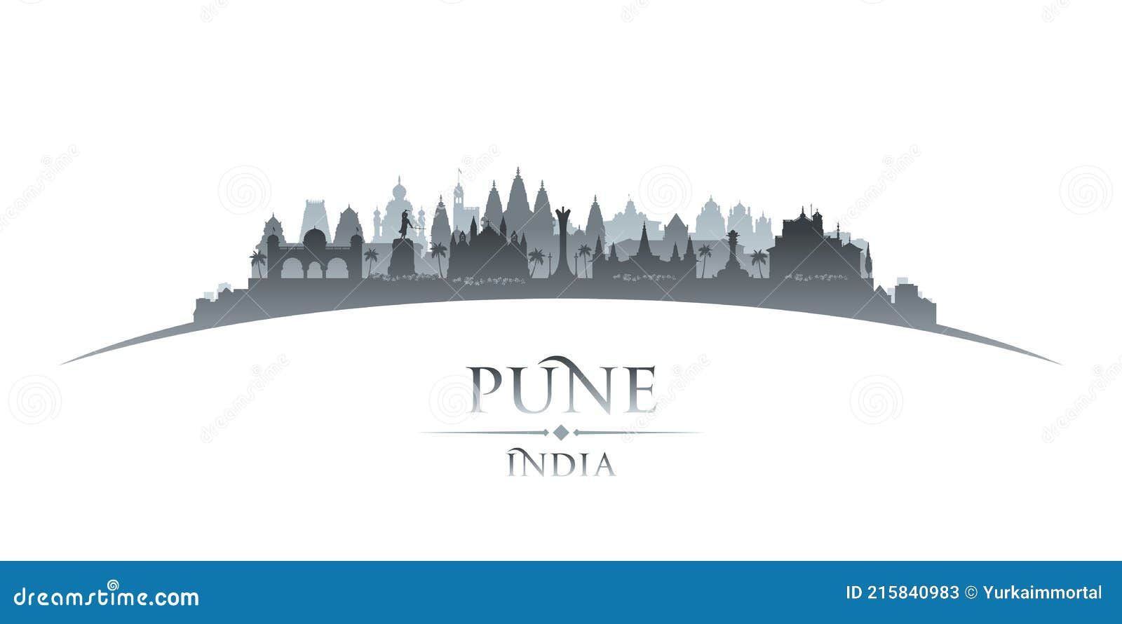 Pune, India, Black And White High Resolution Vector Map Stock ...