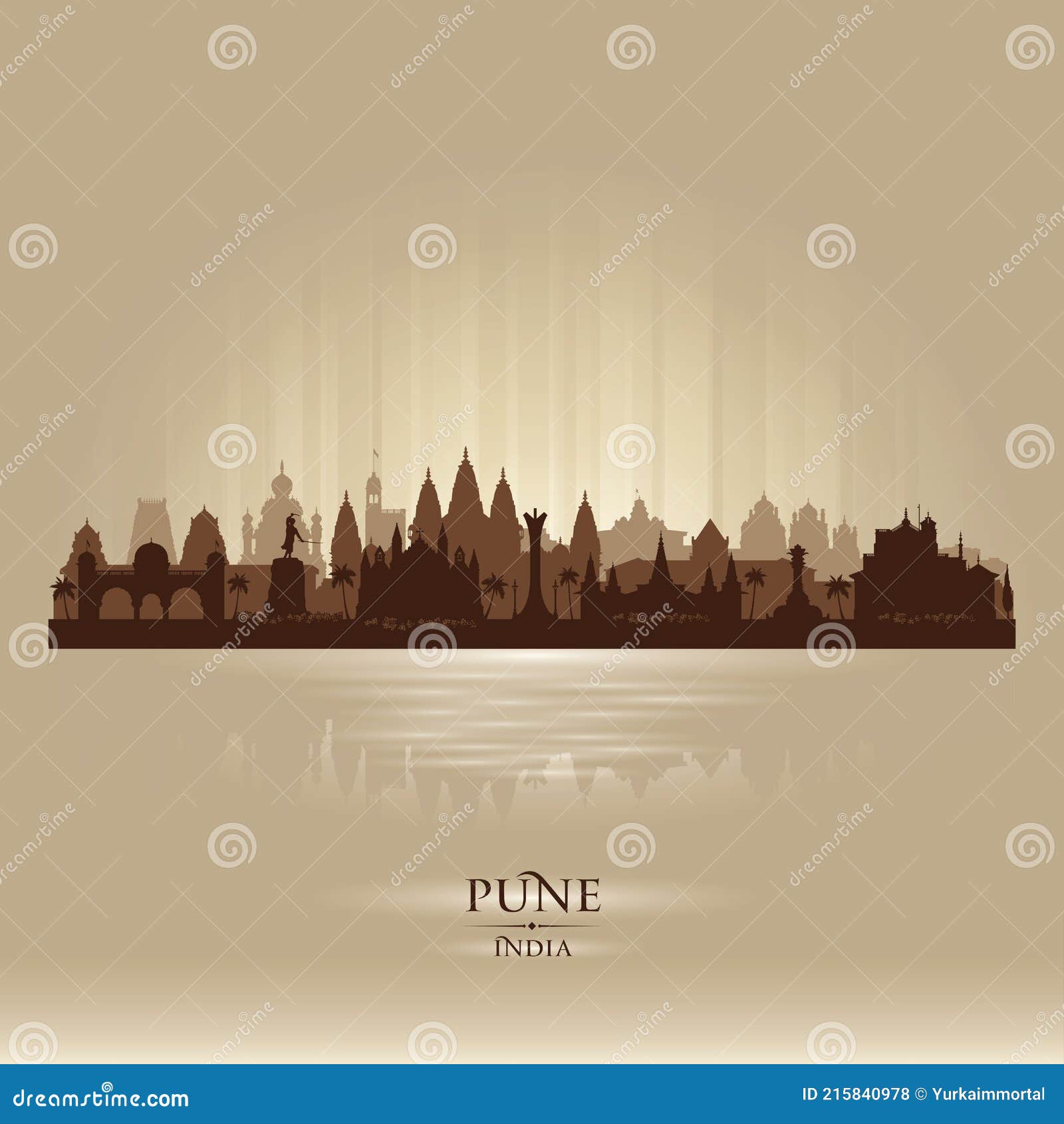Pune India Round Travel Stamp. Icon Skyline City Design. Seal Tourism ...