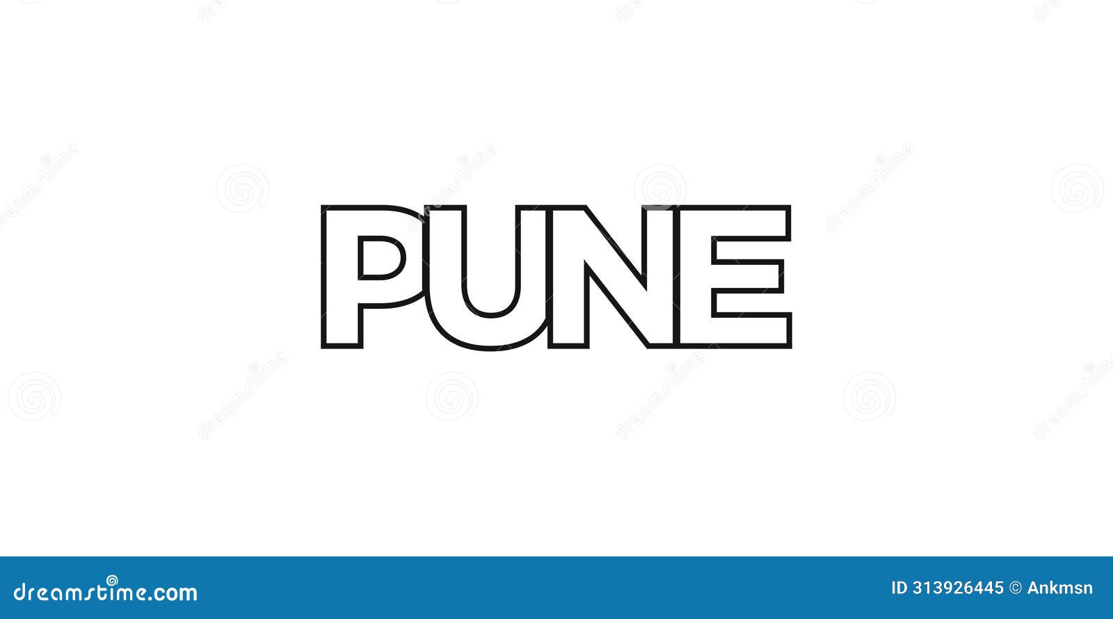 Pune in the India Emblem. the Design Features a Geometric Style, Vector ...