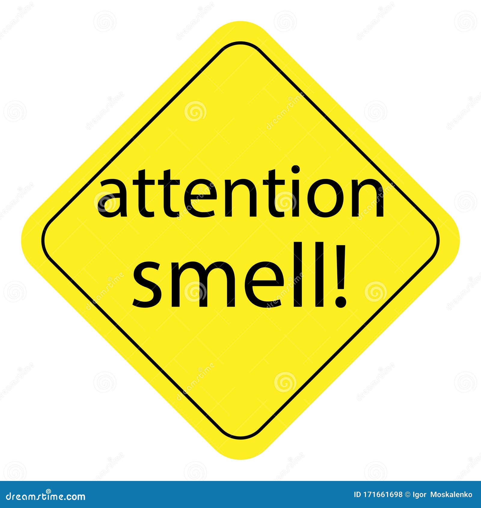 Pungent warning sign. stock vector. Illustration of danger - 171661698