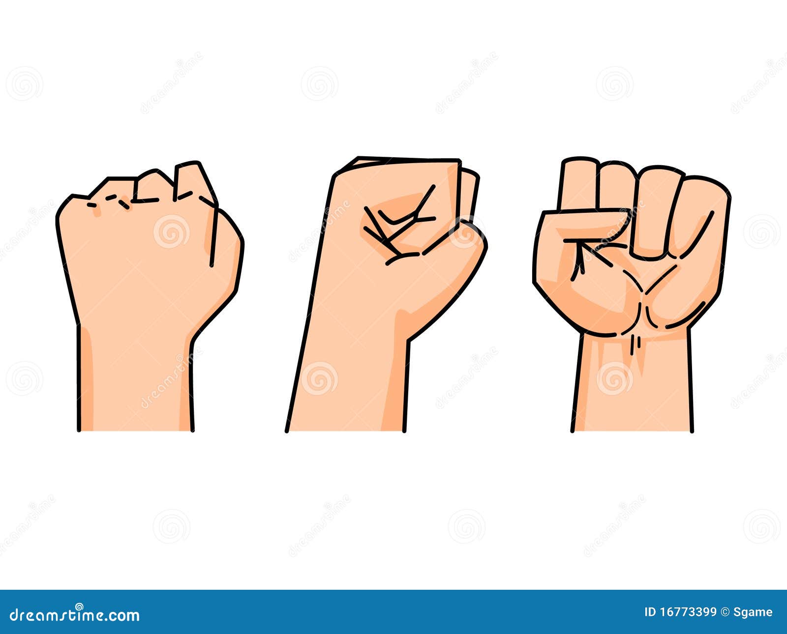 Punho Do Vetor Humano Imagens de Stock Royalty Free - Imagem: 16773399