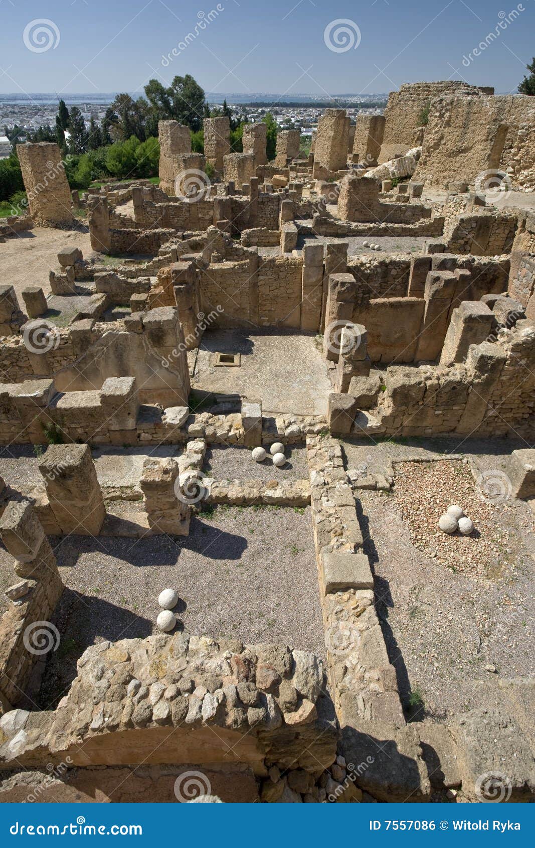 The Punic Quarter on Byrsa Hill Stock Photo - Image of archaeological ...