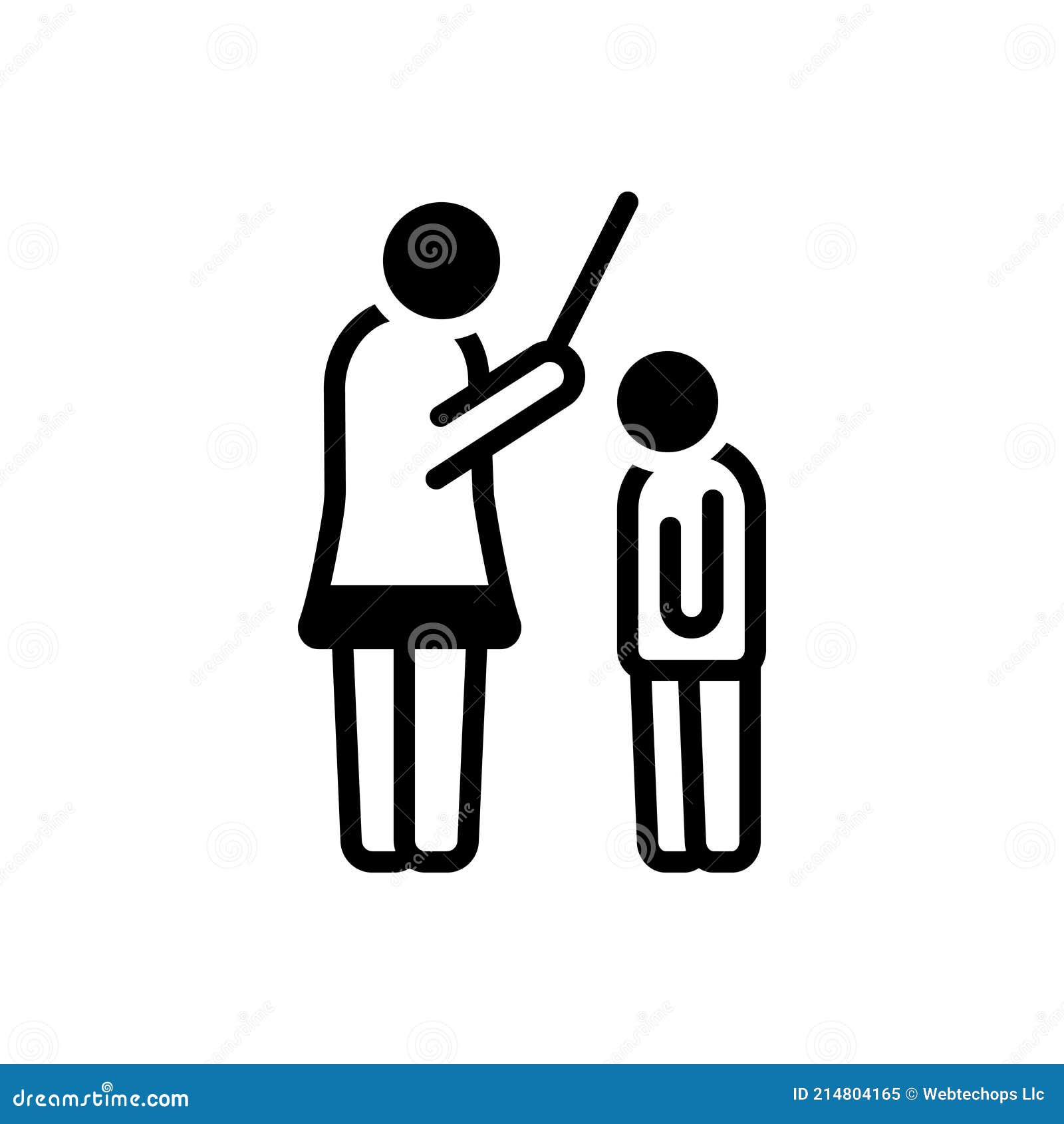 Black Solid Icon for Punishment, Beating and Penalizing Stock Vector ...