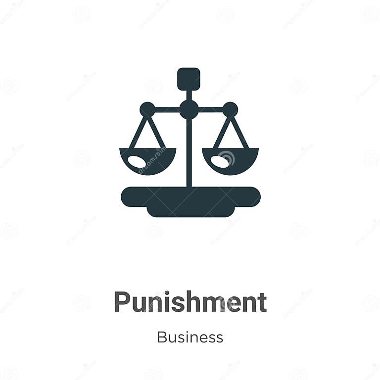 Punishment Vector Icon On White Background Flat Vector Punishment Icon