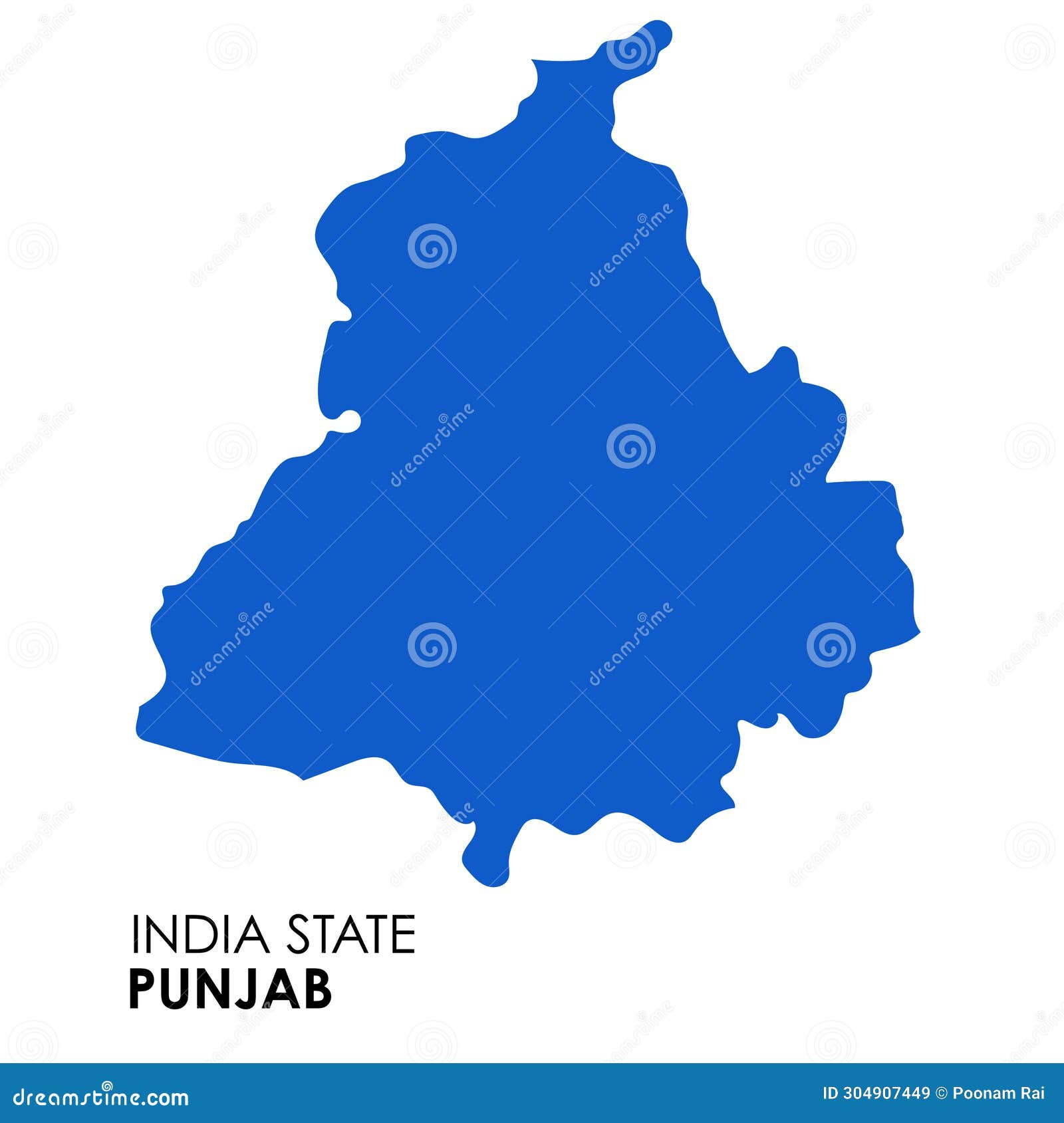 Punjab Map Of Indian State. Punjab Map Vector Illustration. Punjab ...
