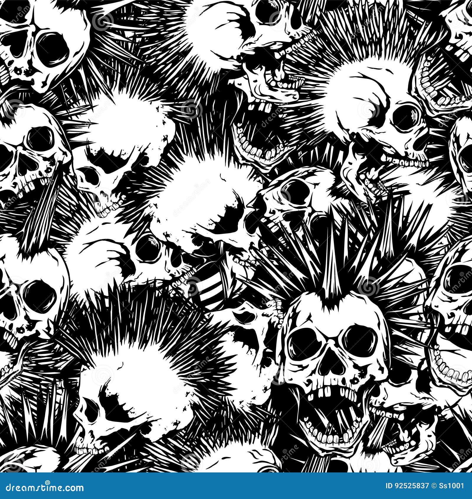 Punk_background illustrazione vettoriale. Illustrazione di mostro ...