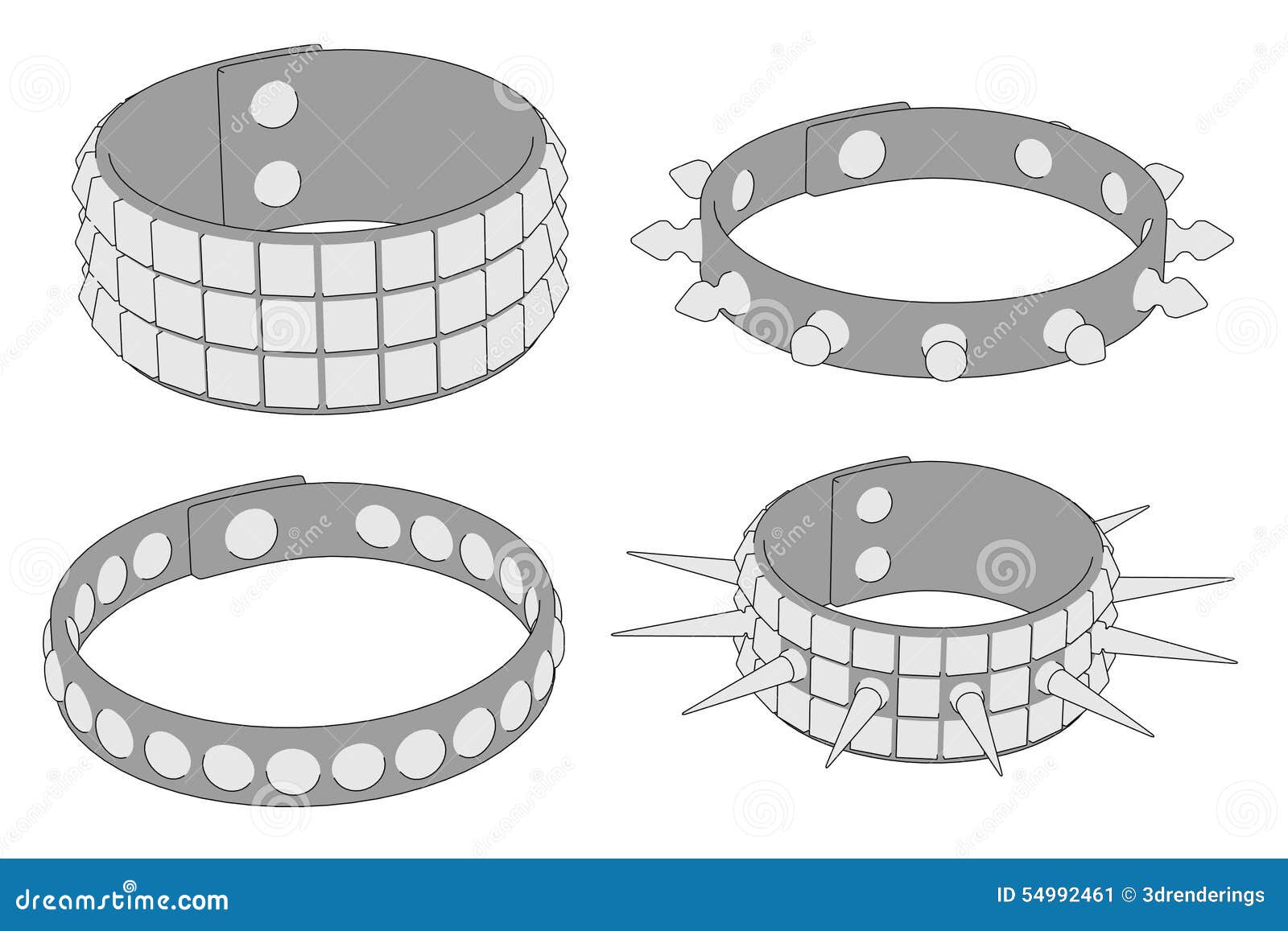 Punk bracelets stock illustration. Illustration of draw - 54992461
