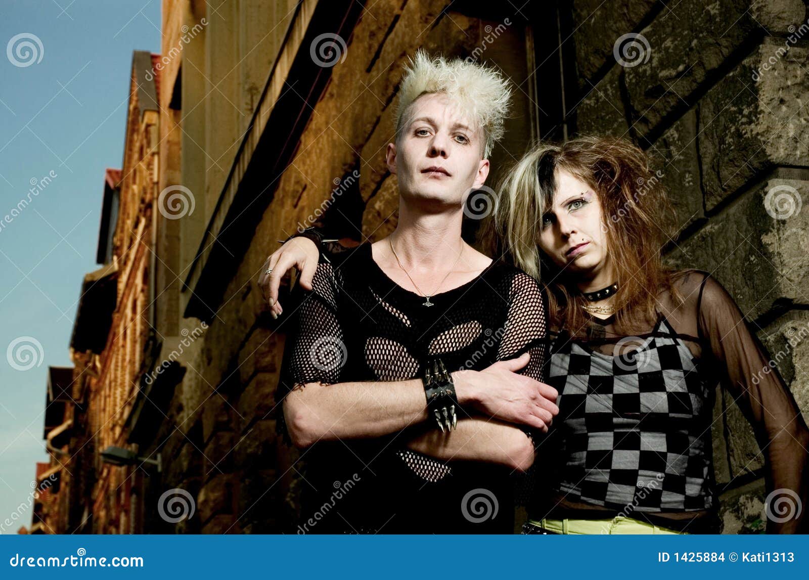 Punk couple stock photo. Image of goths, girlie, watch - 1425884