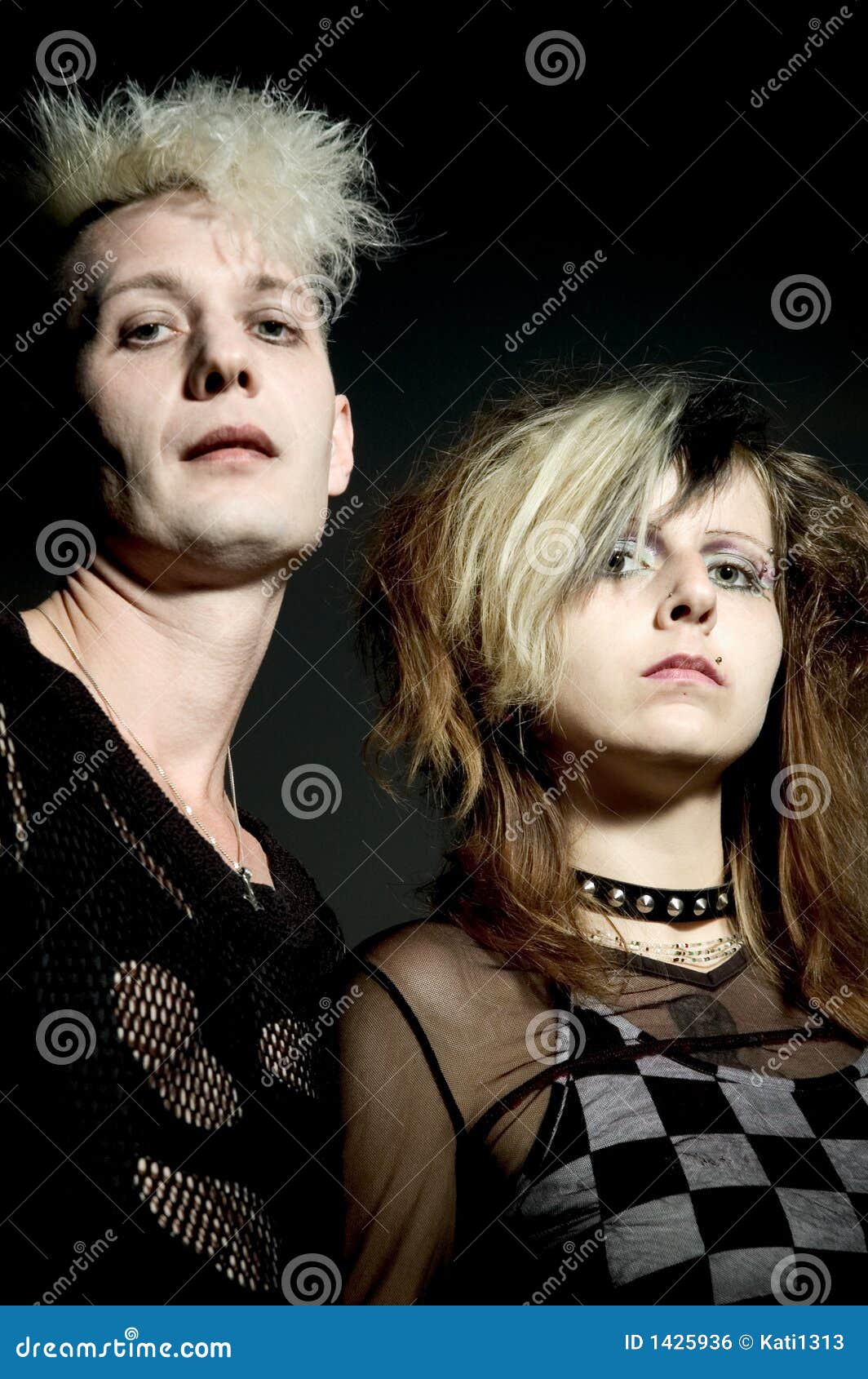 Punk couple stock photo. Image of friends, watch, watching - 1425936
