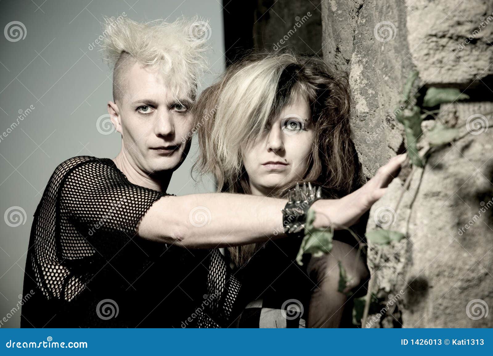 Punk couple stock image. Image of evening, lovers, youth - 1426013