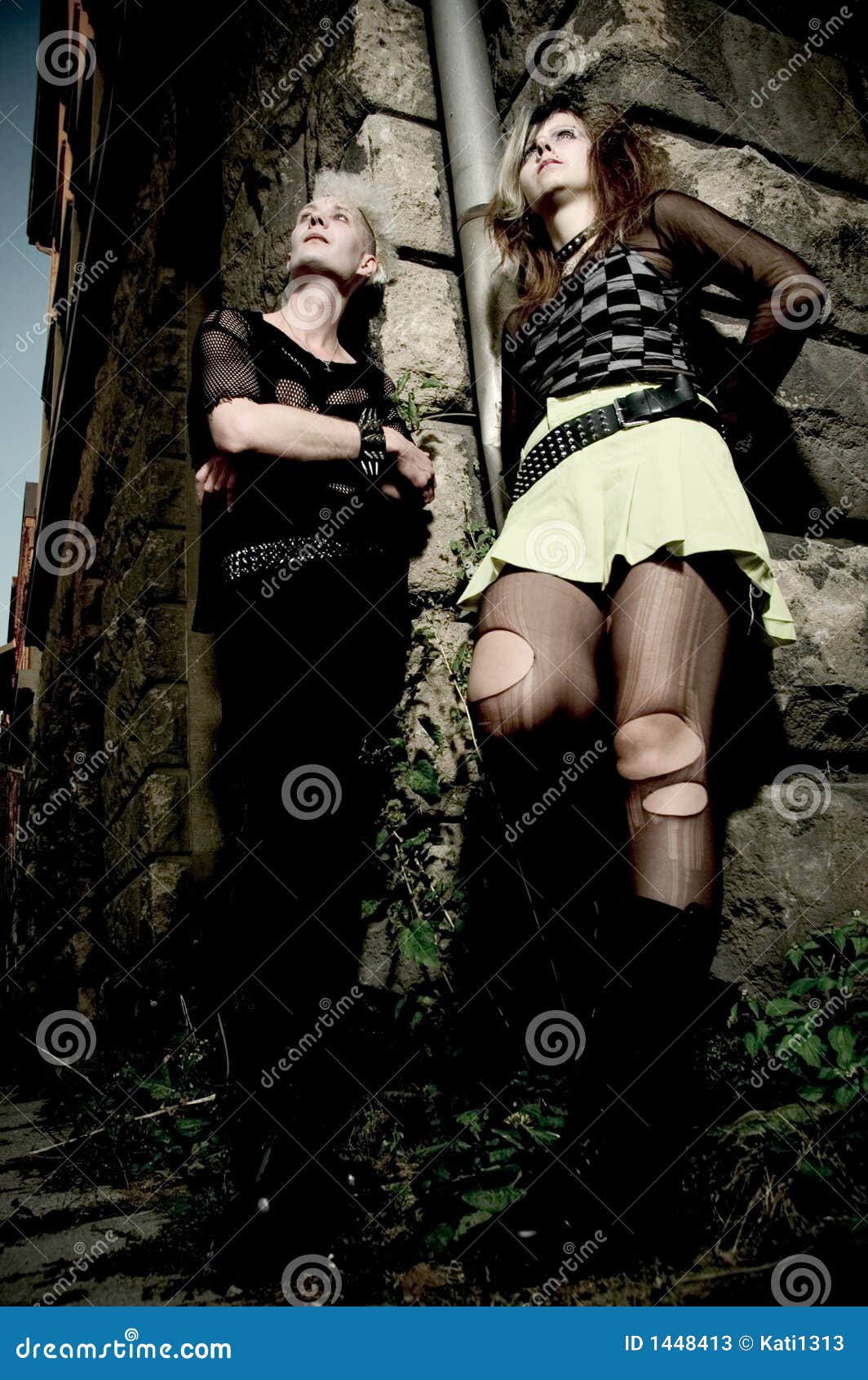 Punk couple stock image. Image of goth, love, rude, punk - 1448413