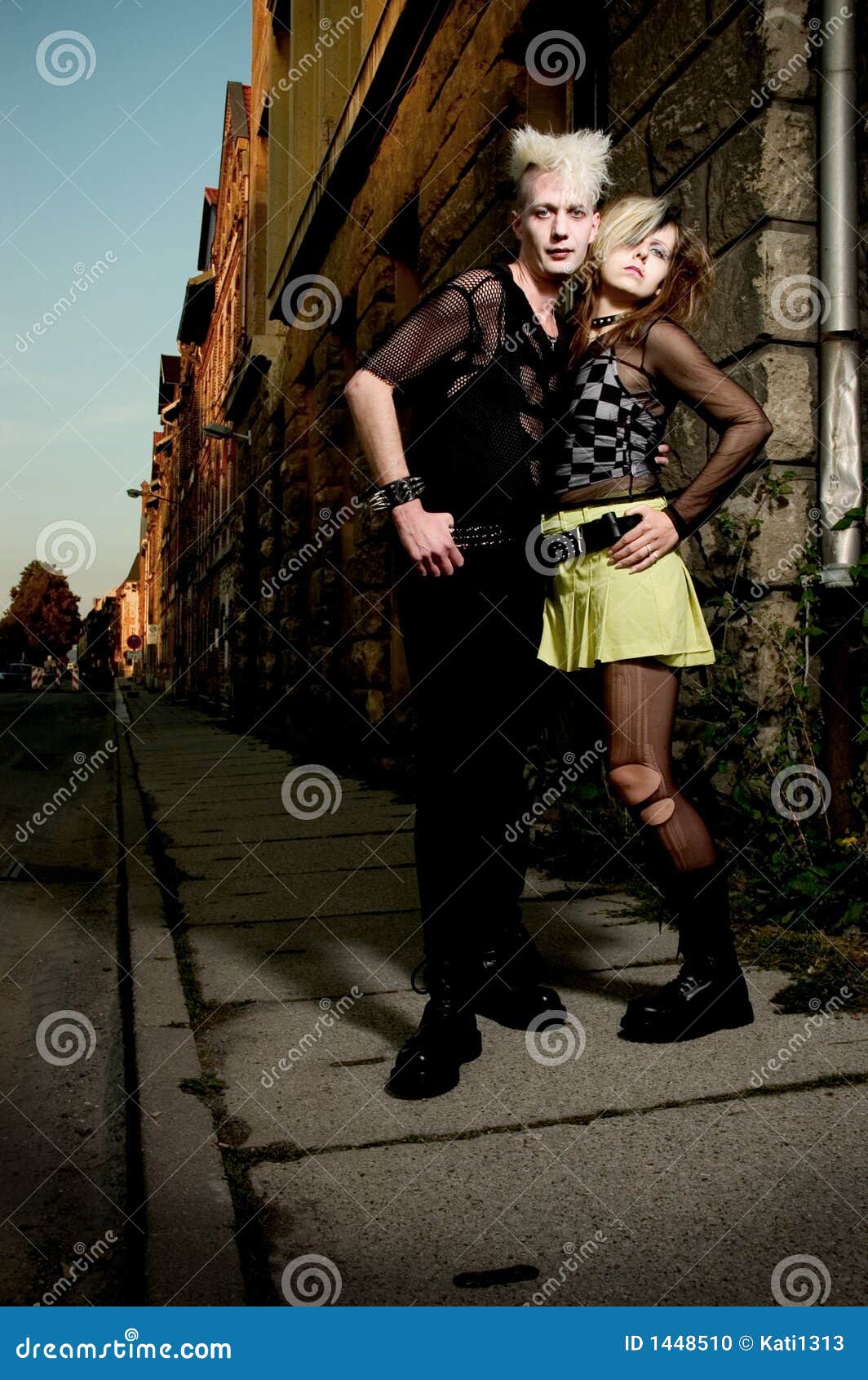 Punk couple stock photo. Image of edge, house, watching - 1448510
