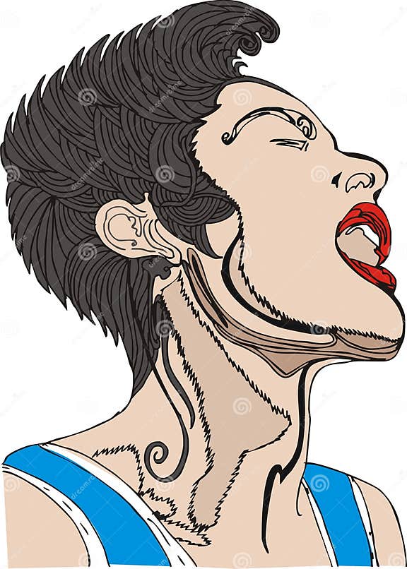 PUNK FACE stock vector. Illustration of open, rock, roll - 8911758