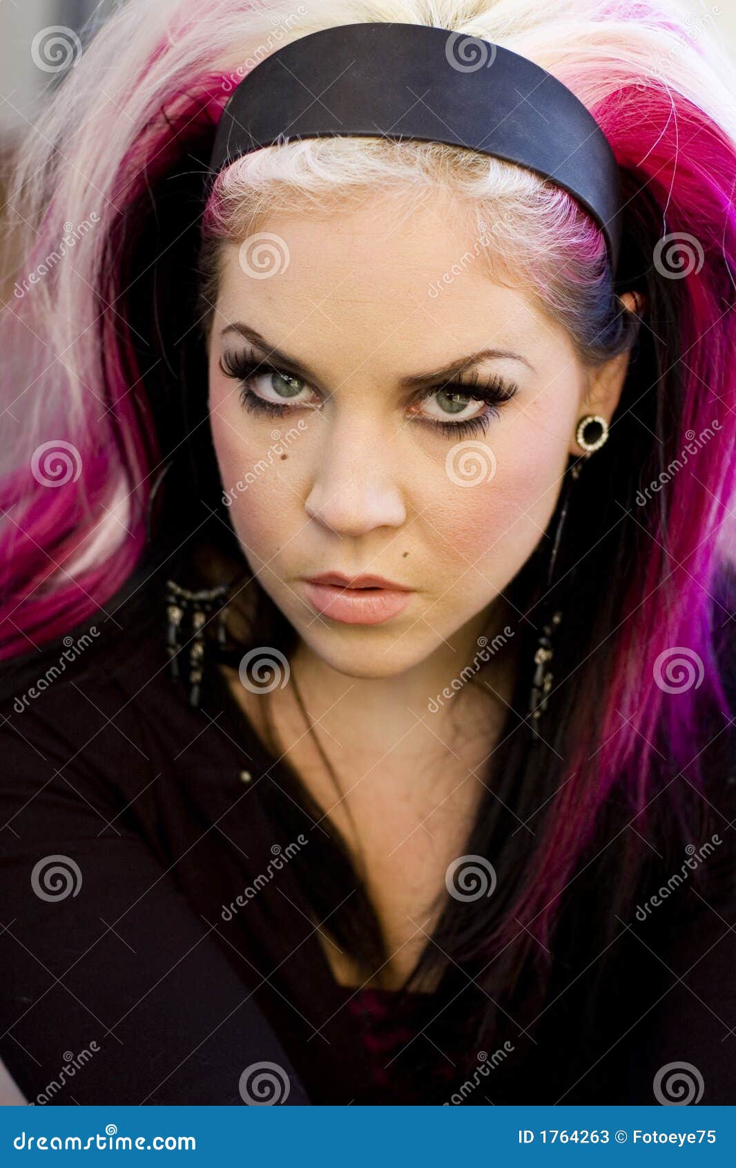 Punk Fashion Model stock image. Image of fashion, pink - 1764263
