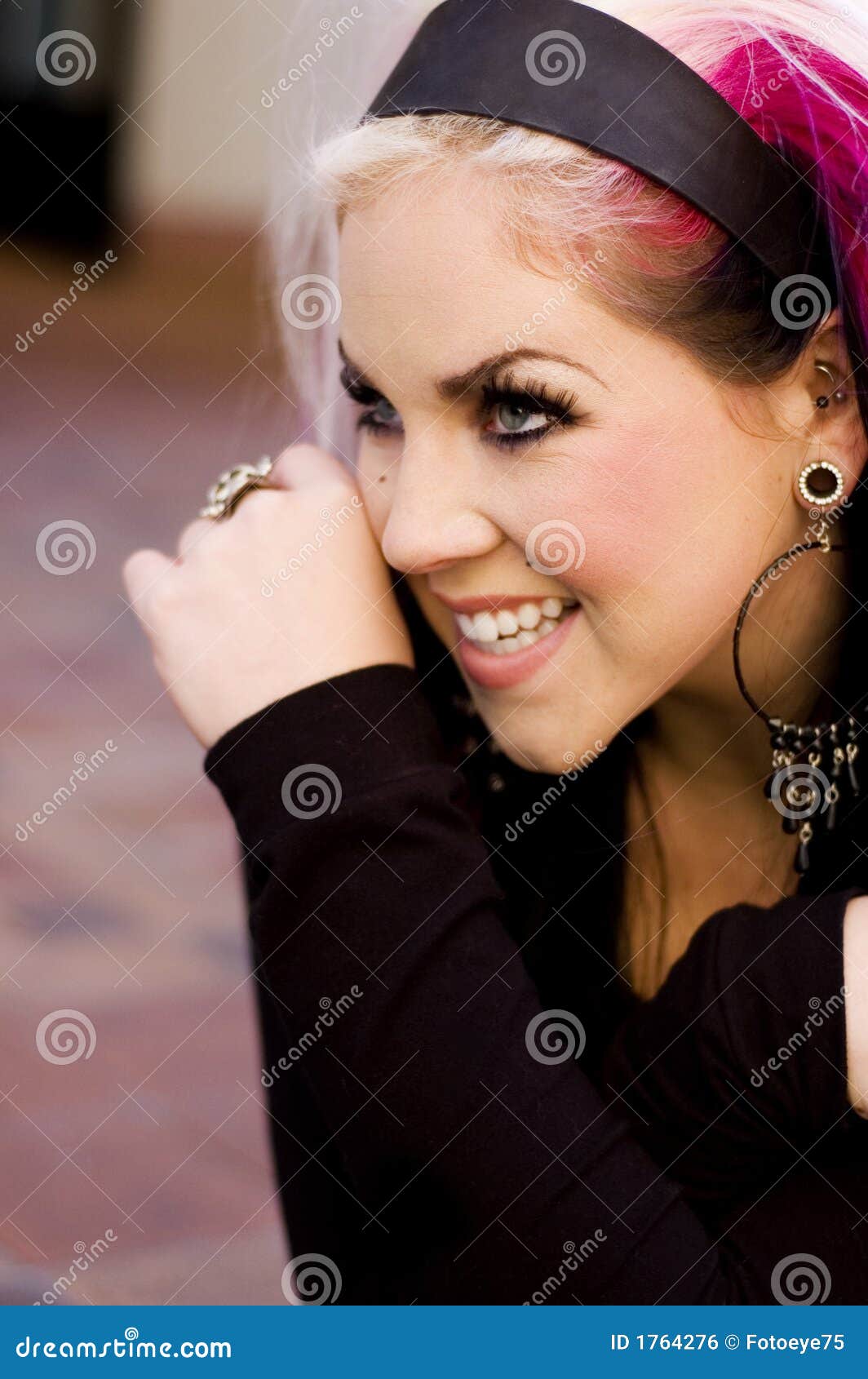 Punk Fashion Model stock photo. Image of hair, punk, gothic - 1764276