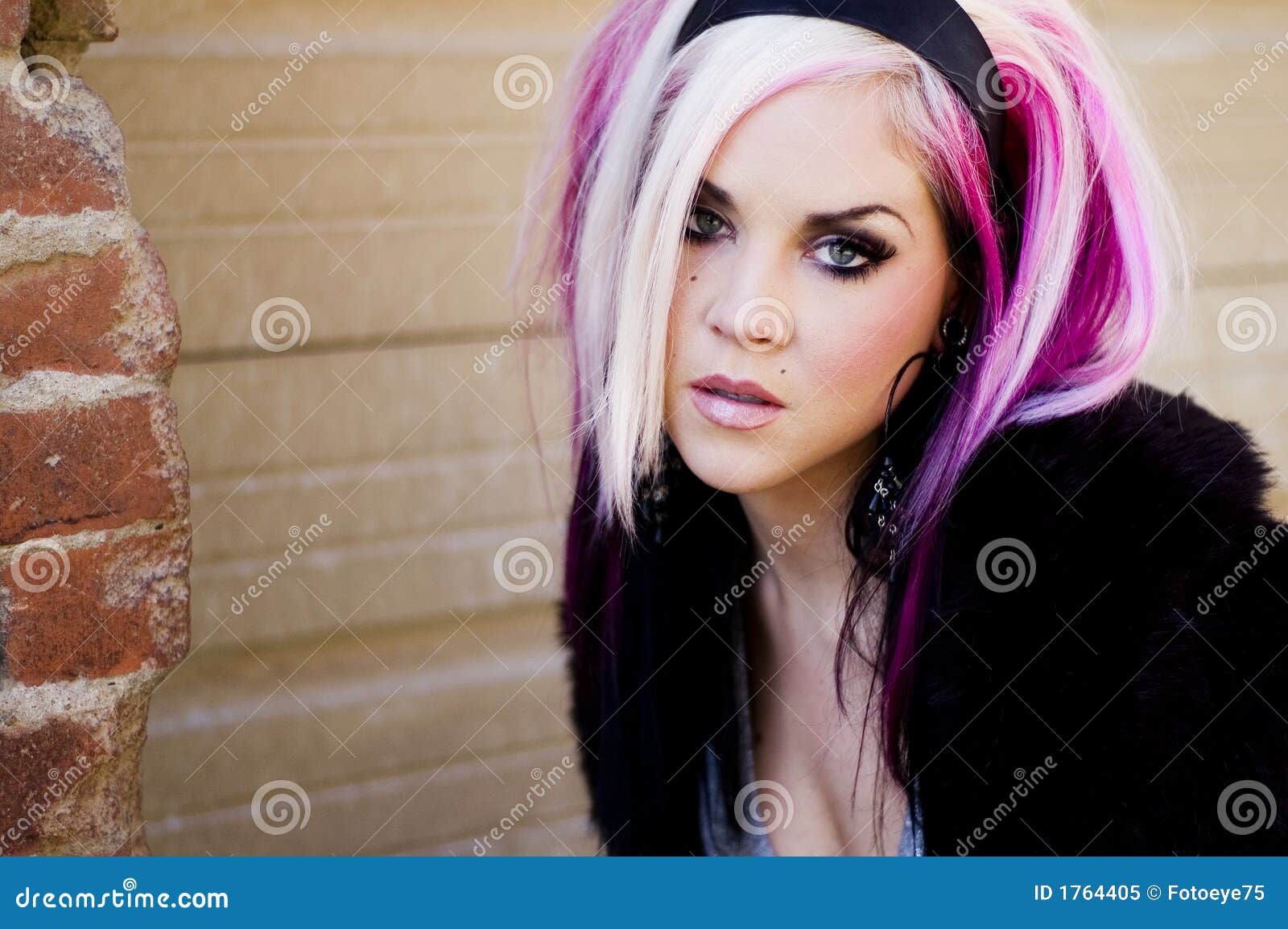 Punk Fashion Model stock image. Image of attractive, female - 1764405
