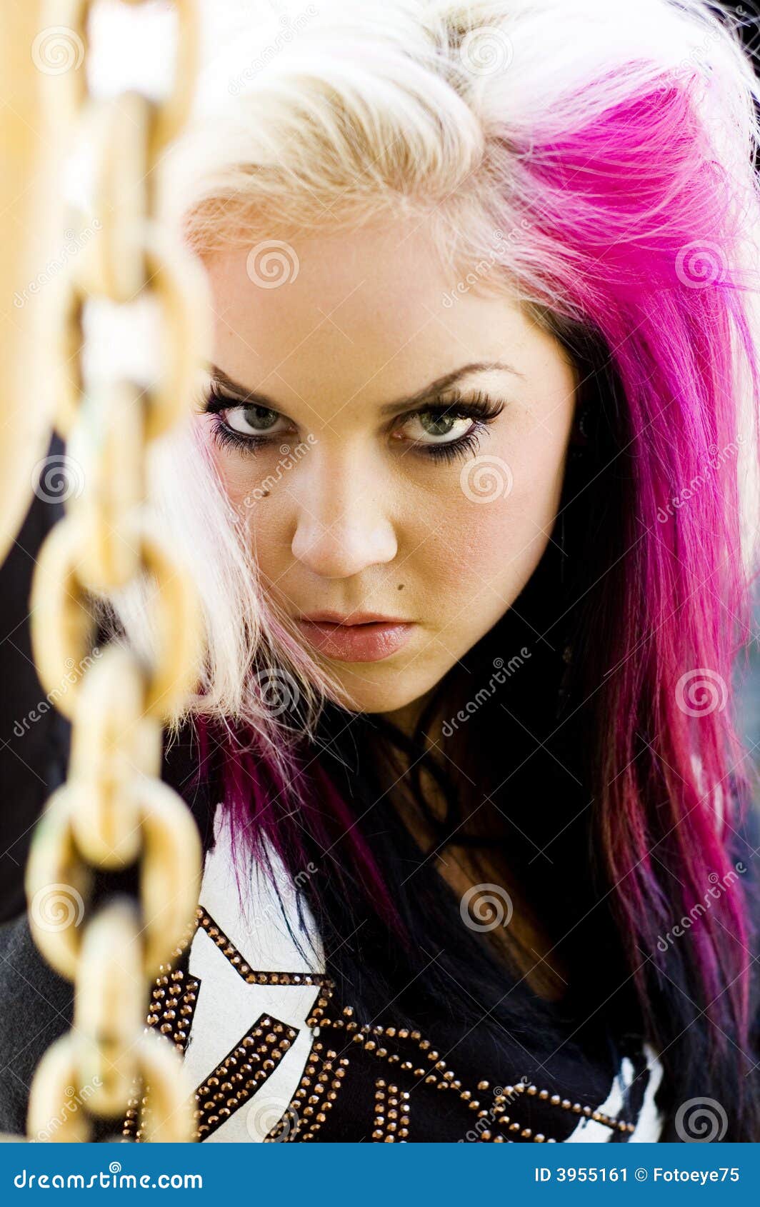 Punk Fashion Model stock image. Image of urban, expression - 3955161