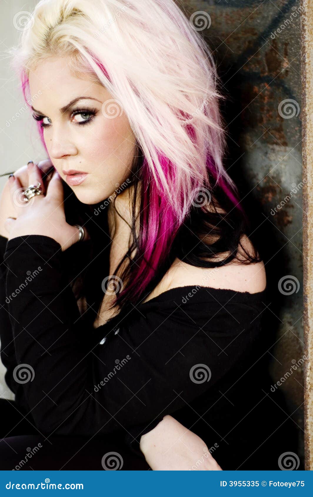 Punk Fashion Model stock image. Image of beauty, attractive - 3955335