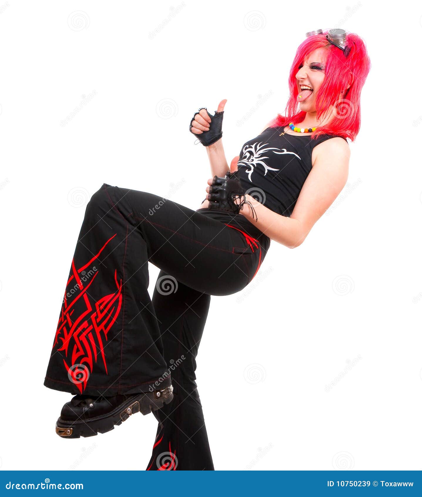 Punk girl stock image. Image of club, nature, grimace - 10750239